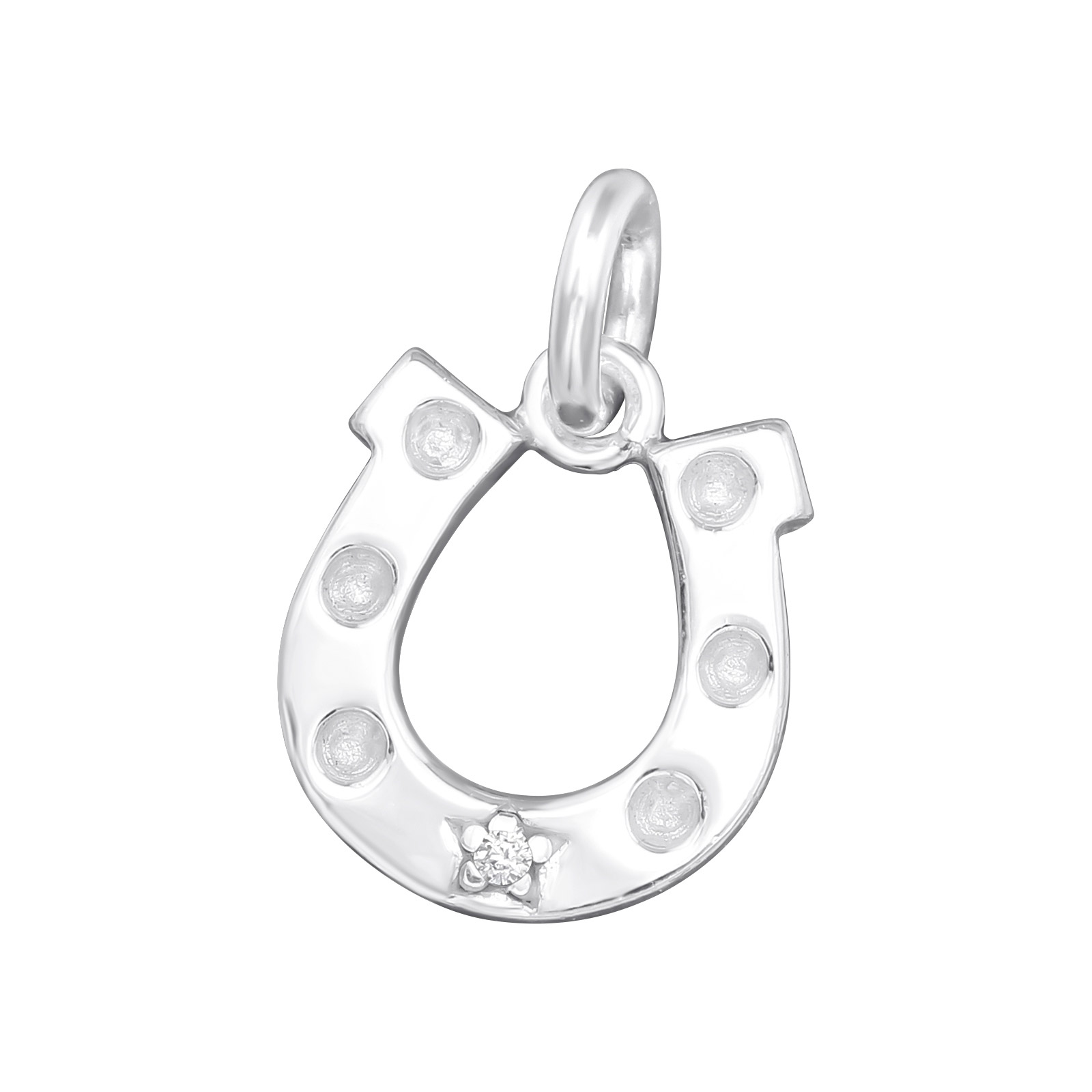 Hästsko - Silver Berlocker med ring