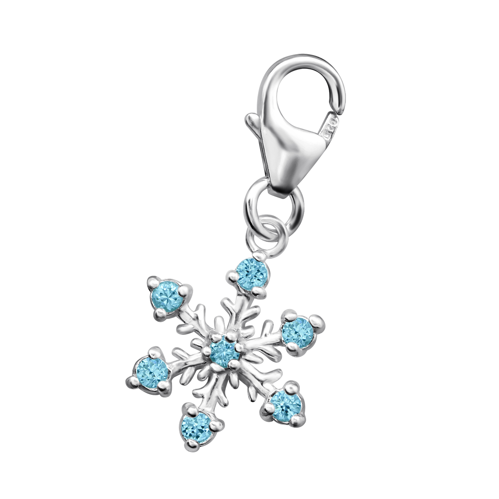 Snöflinga - Silver Berlocker med ring